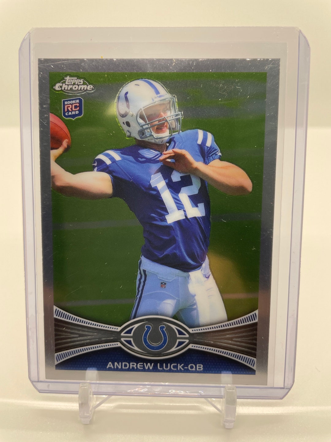 2012 Andrew Luck Topps Chrome NFL Rookie Card #1 MINT CONDITION - Etsy