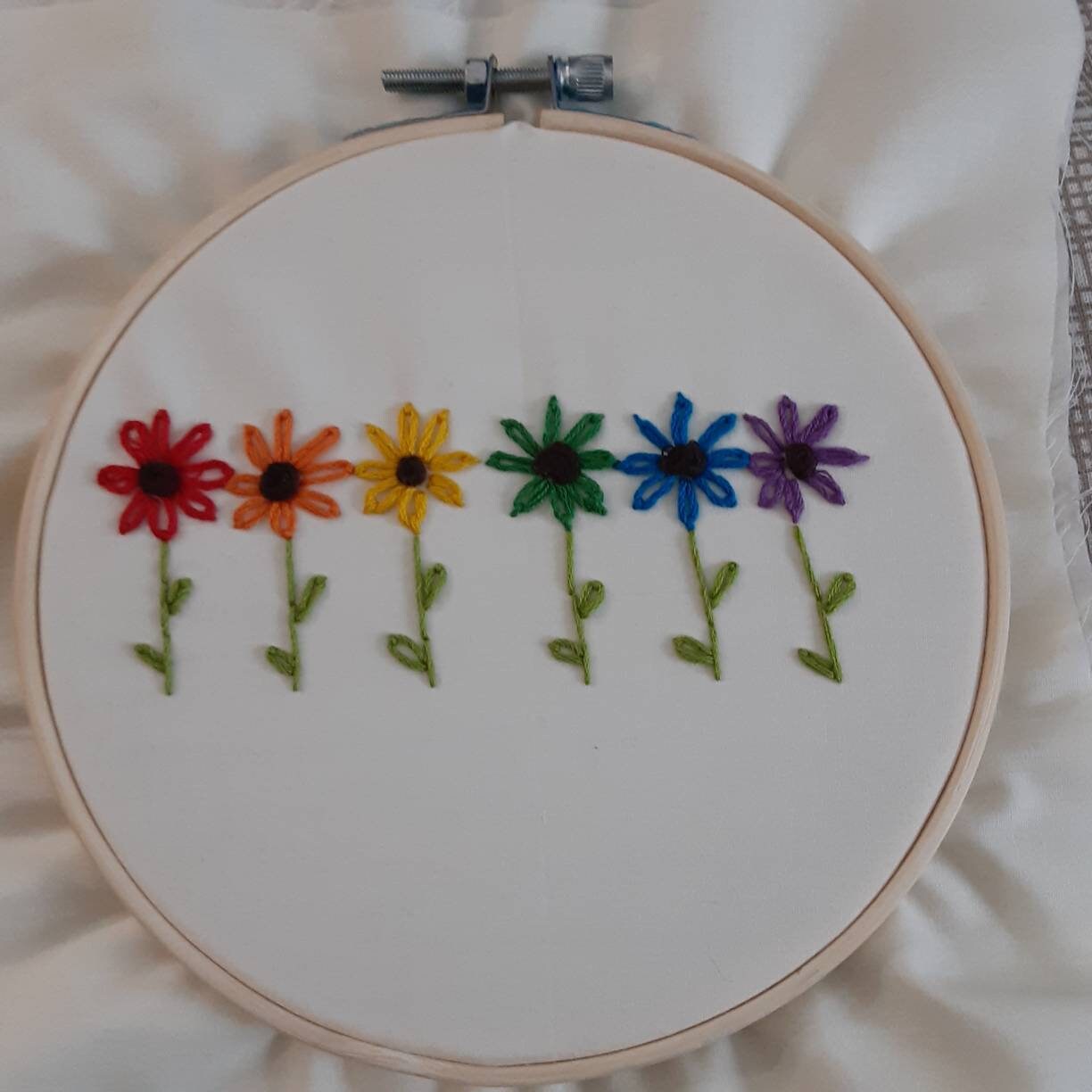 Subtle LGBT Pride Artwork Floral Embroidery 5 Rainbow - Etsy