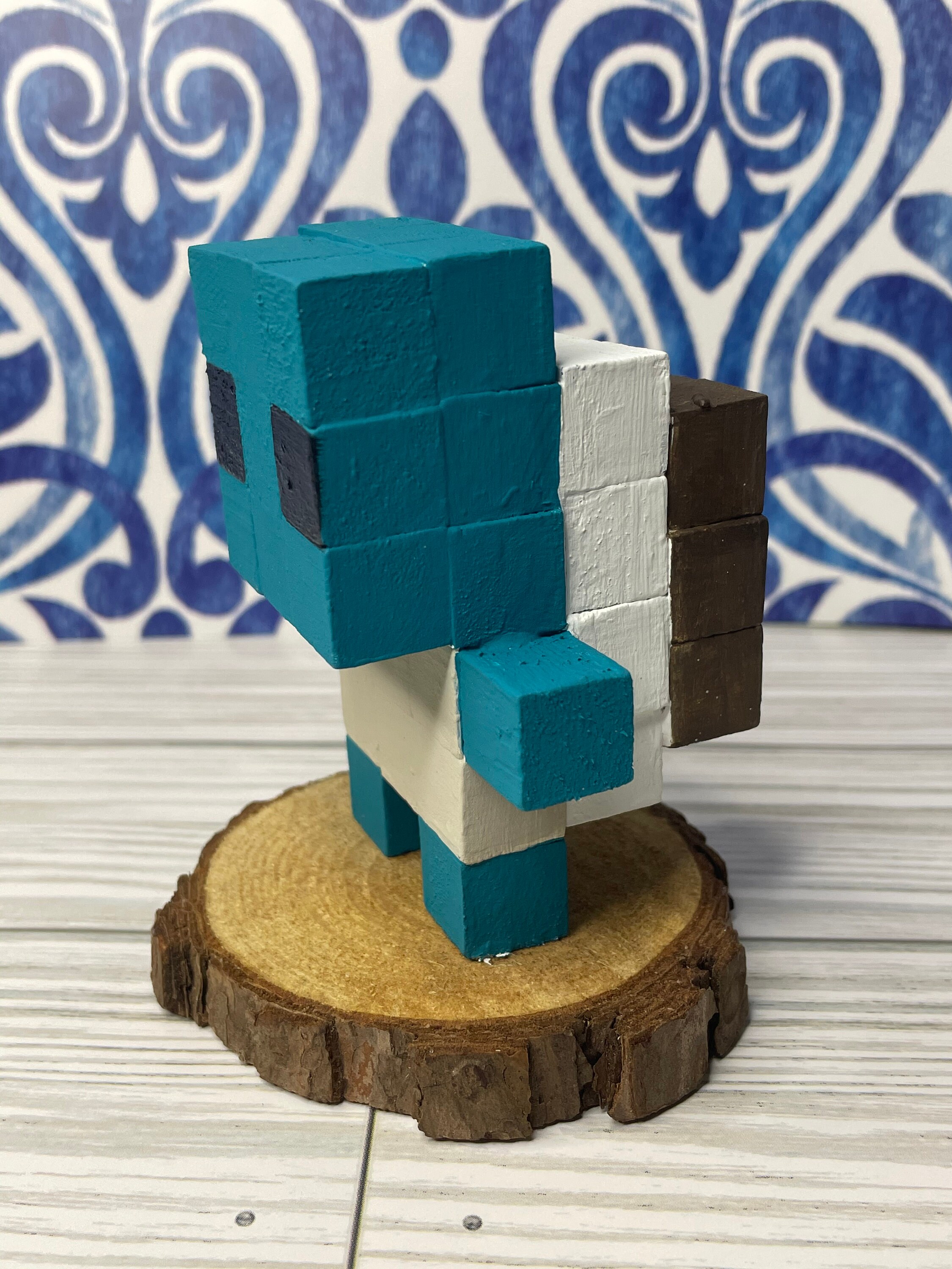 Voxel Squirtle Inspired Wooden Cube Figur / Squirtle Inspired - Etsy