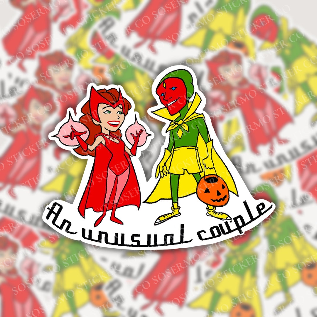 Wandavision an Unusual Couple Sticker, Multiple Sizes, Weatherproof ...