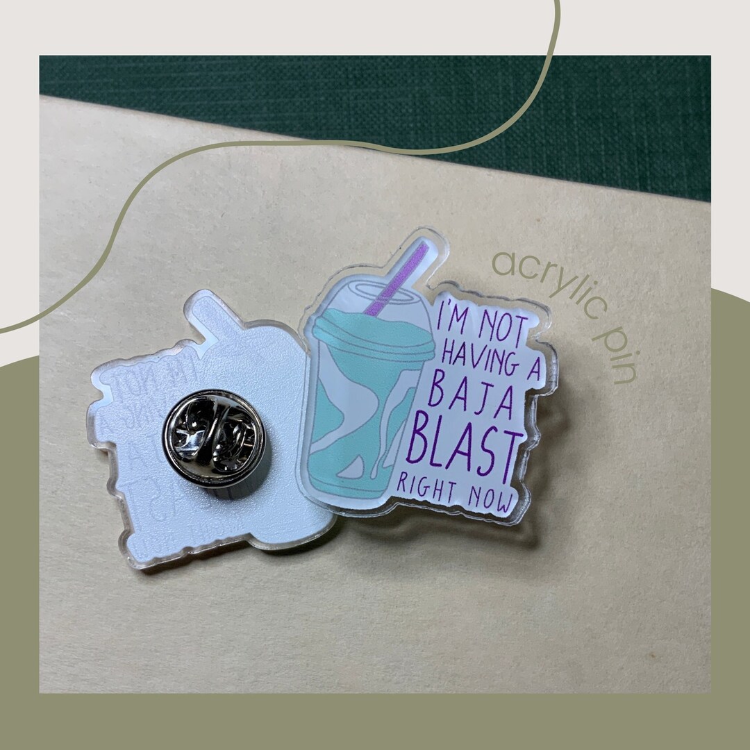 Baja Blast Acrylic Pin: Taco Bell Inspired Lapel Pin - Etsy
