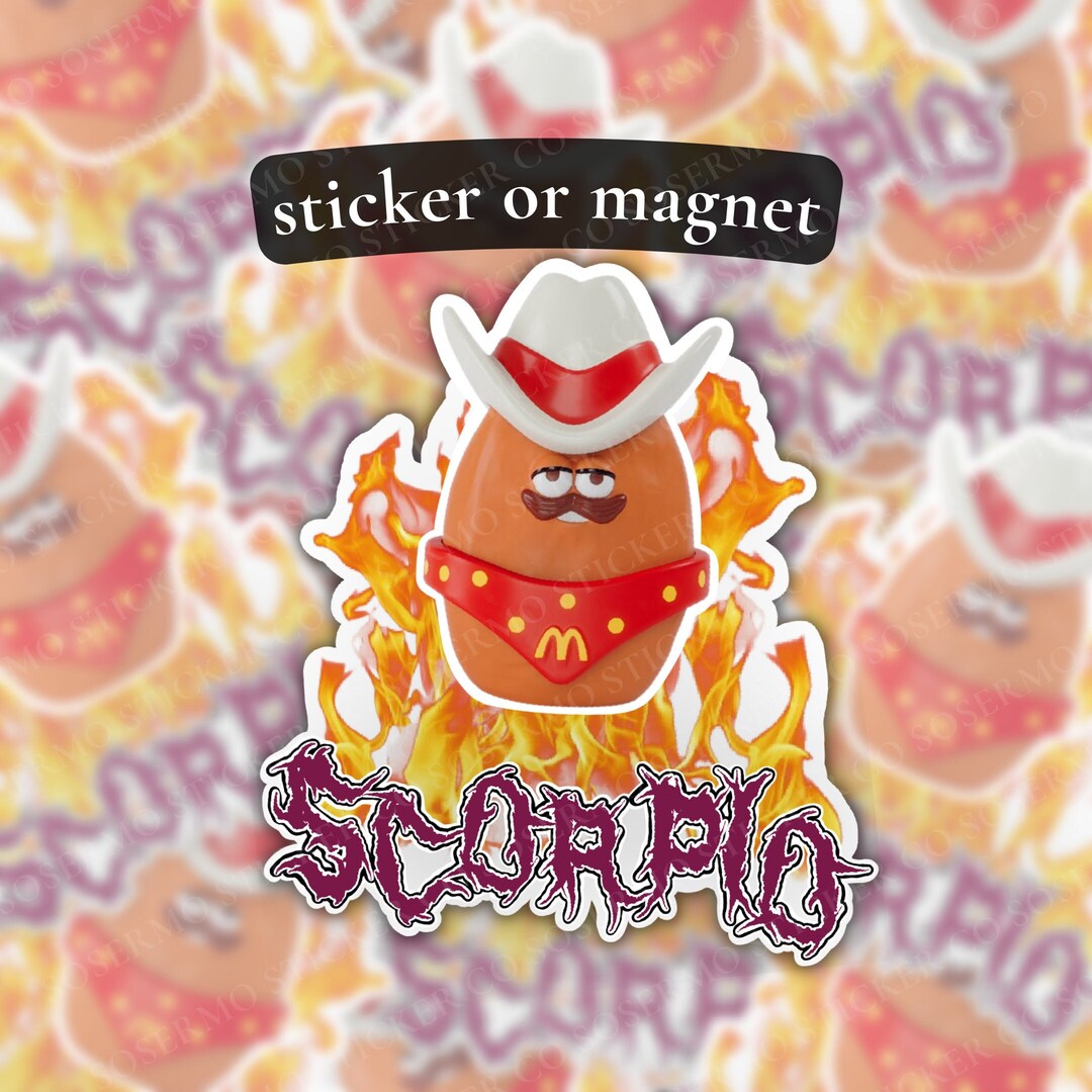 Scorpio Zodiac Sign Sticker or Magnet, Multiple Sizes, Water Resistant ...