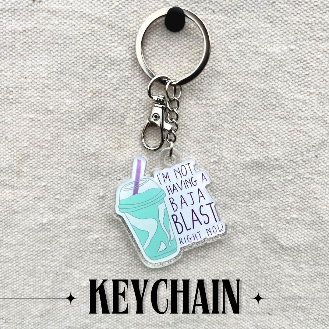 Baja Blast Acrylic Keychain: Pop Culture Keyring - Etsy
