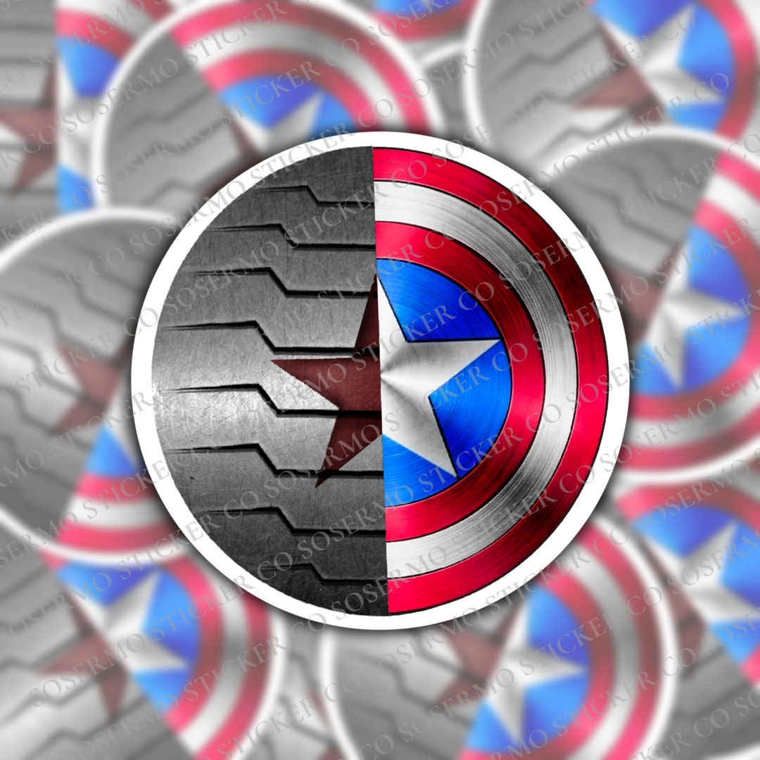 Captain America & Winter Soldier Shield Sticker Multiple - Etsy