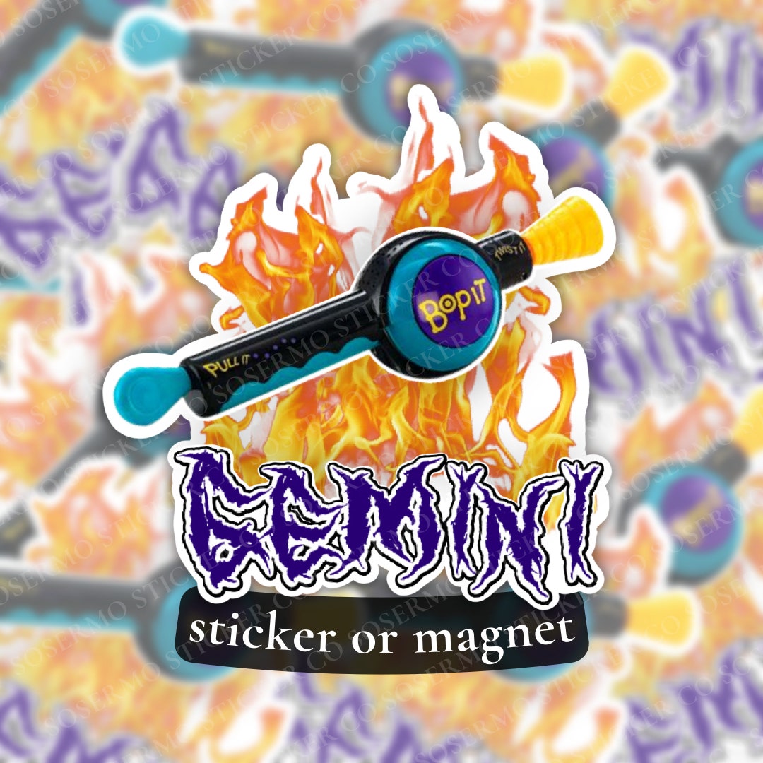 Gemini Zodiac Sign Sticker or Magnet, Multiple Sizes, Water Resistant ...