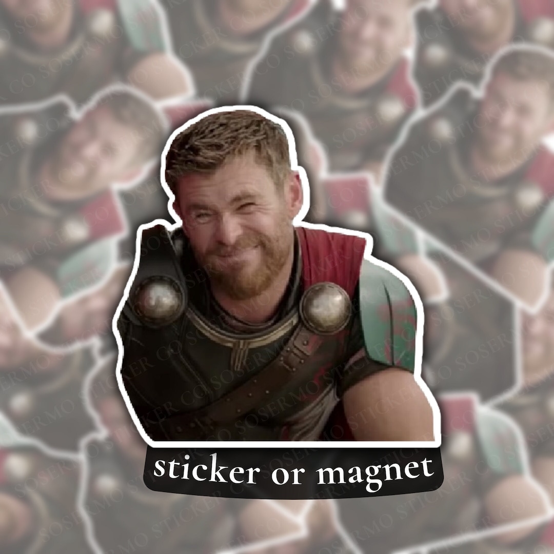 Thor Reaction Face Sticker or Magnet, Multiple Sizes, Water and UV ...