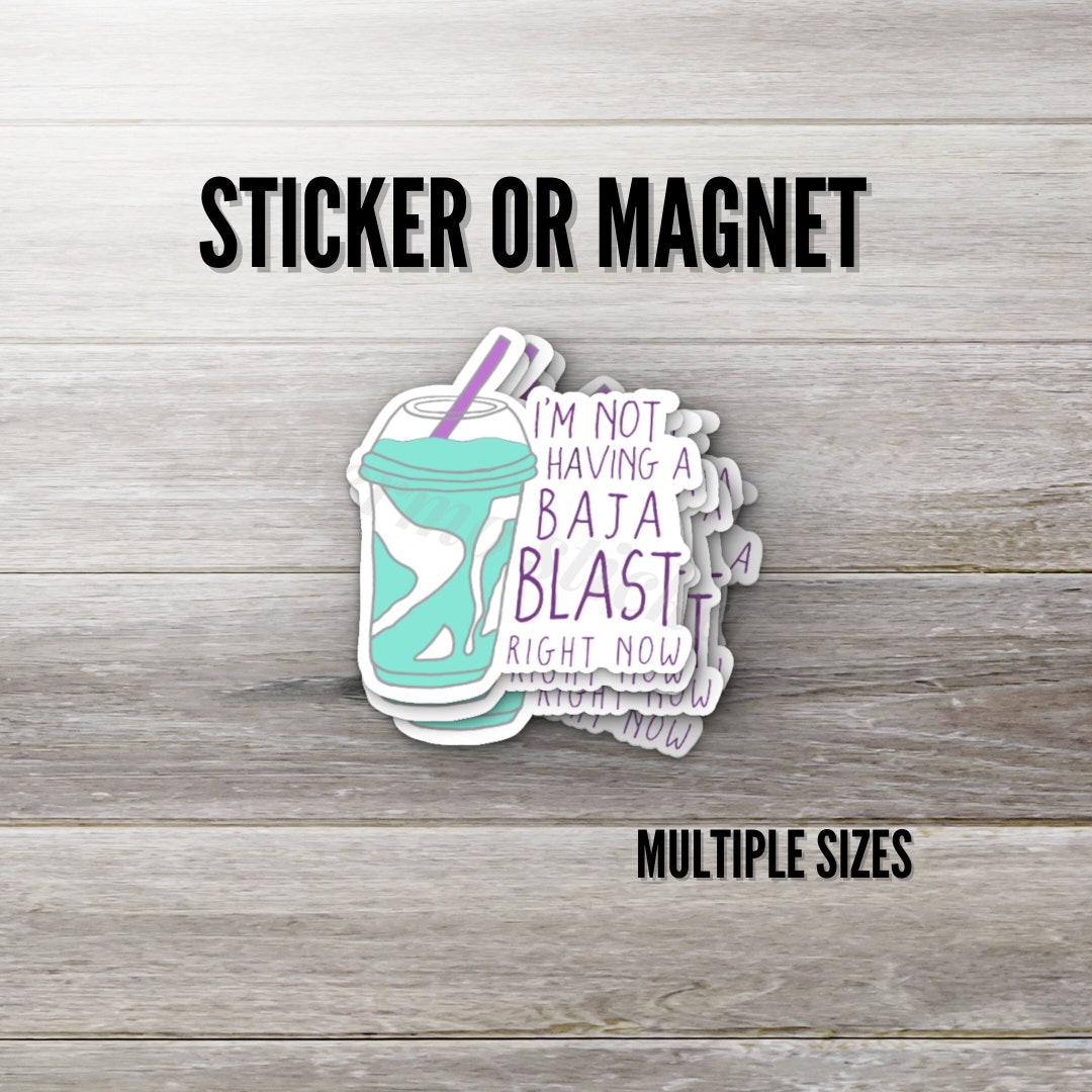 Baja Blast Sticker or Magnet - Taco Bell Mountain Dew - Etsy