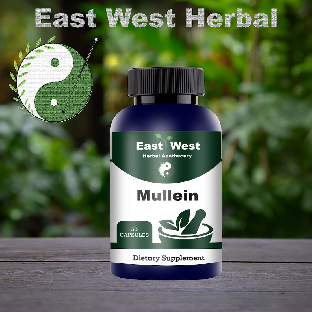 Mullein Capsules Verbascum Thapsus Capsules Mullein Pills Herbal ...