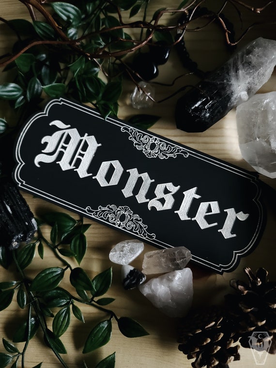 Monster Victorian Wall Plank Spooky Wall Art Goth Decor | Etsy