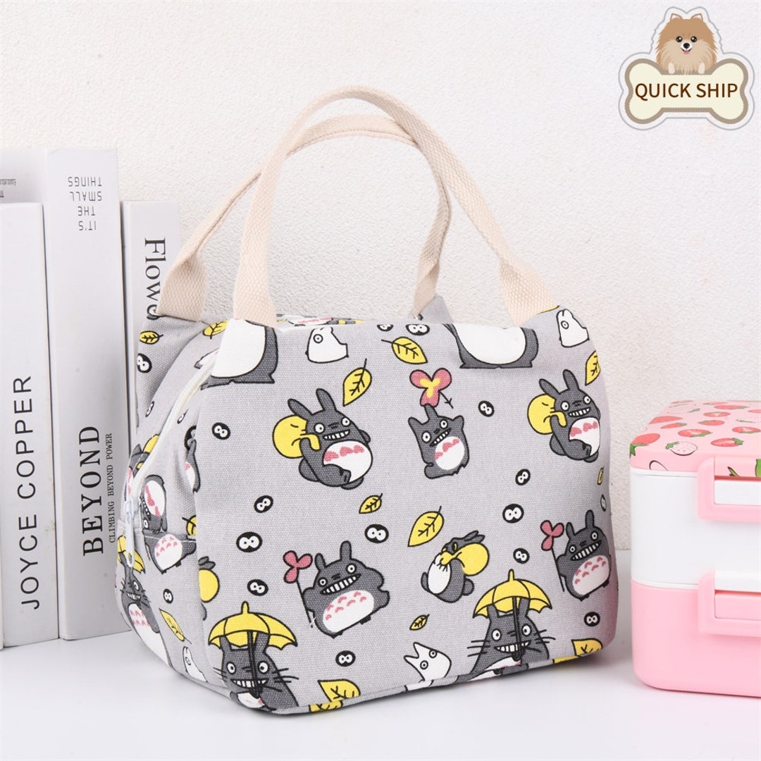 Grey Totoro Lunch Bag for Miyazaki Hayao Fans,japanese 100% Handmade ...