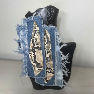 Denim & Prints Earrings - Etsy
