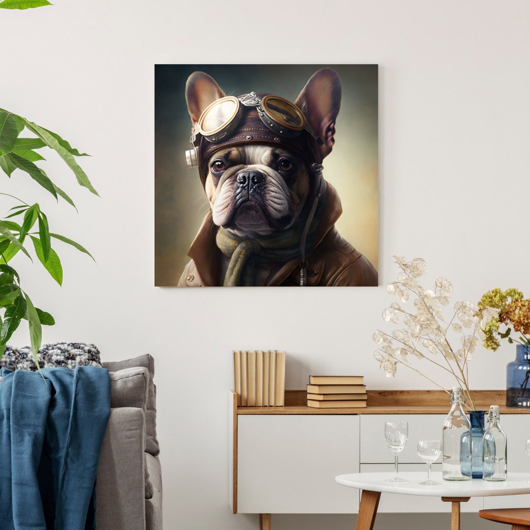 POSTER: French Bulldog Pilot Poster - Etsy