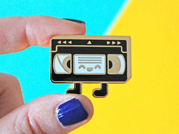 Retro Video Tape Enamel Pin VHS Enamel Pin 80's Retro | Etsy
