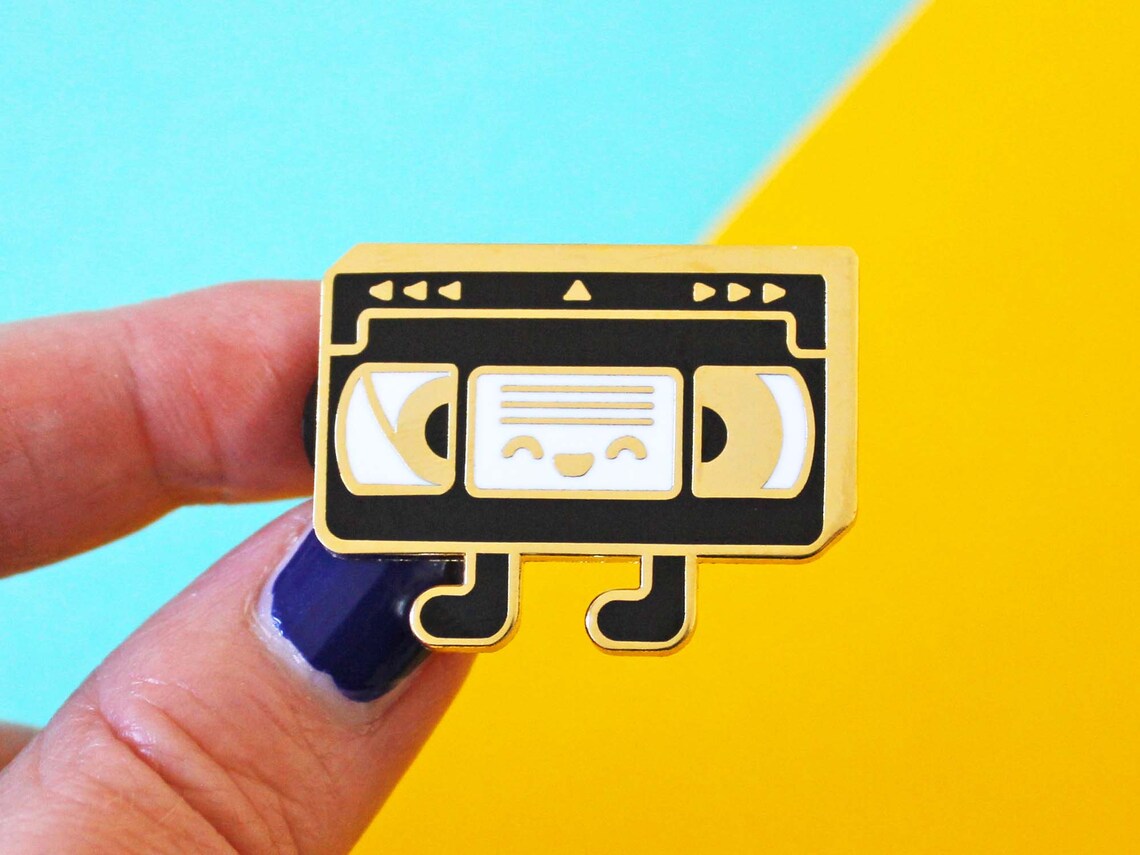 Retro Video Tape Enamel Pin VHS Enamel Pin 80's Retro - Etsy