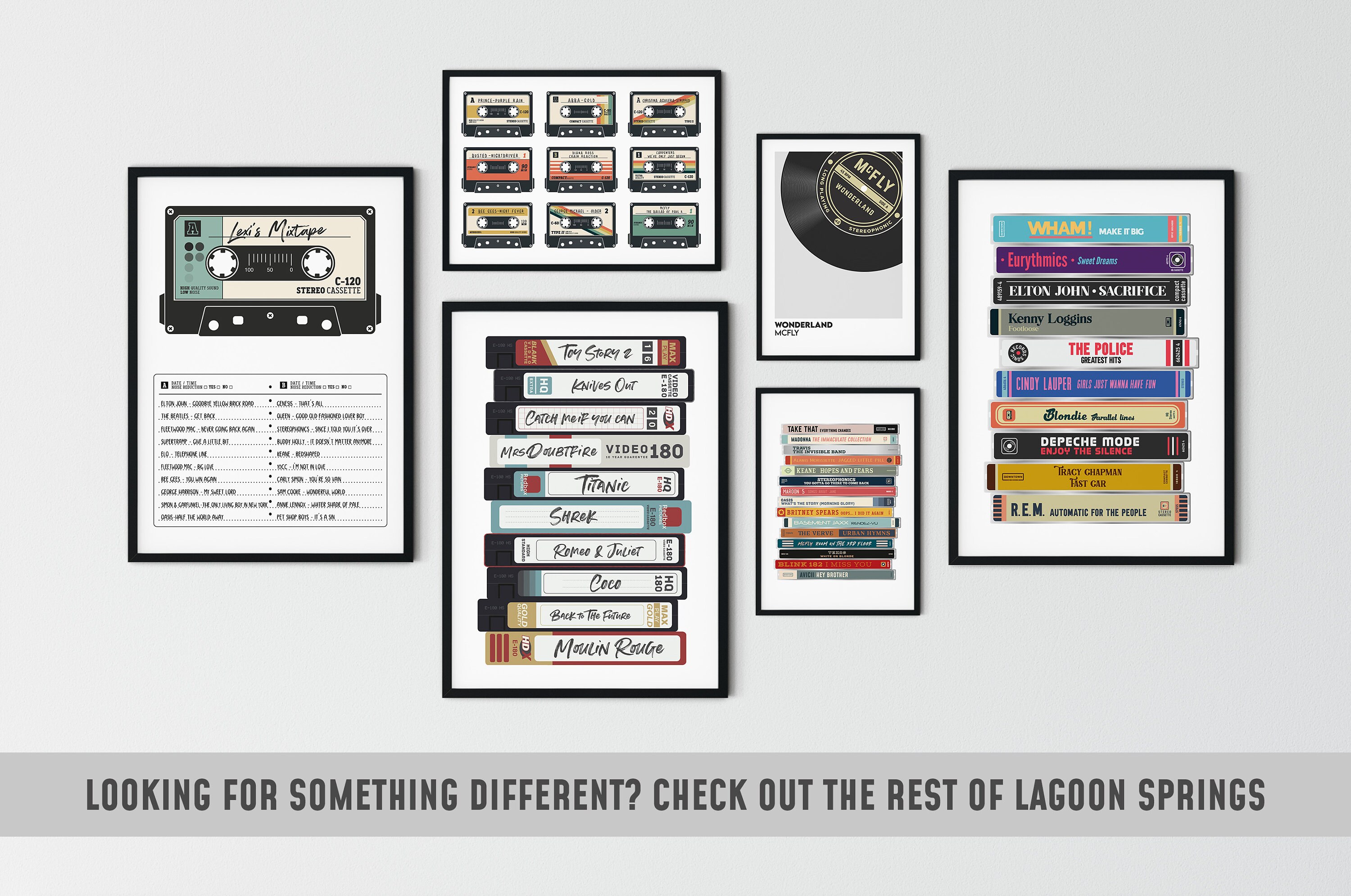 Personalised Cassette Case Stack Print Retro Music Poster - Etsy