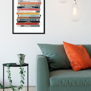 Personalised CD Stack Print, Retro Music Poster, Custom Favourite Song ...