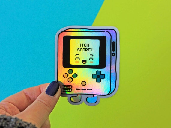 Holographic Handheld Gaming Sticker Retro Cute Holo Game - Etsy