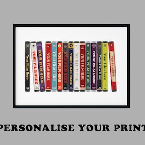 Personalised DVD Stack Print, Custom Film Poster, Favourite Movie Gift ...