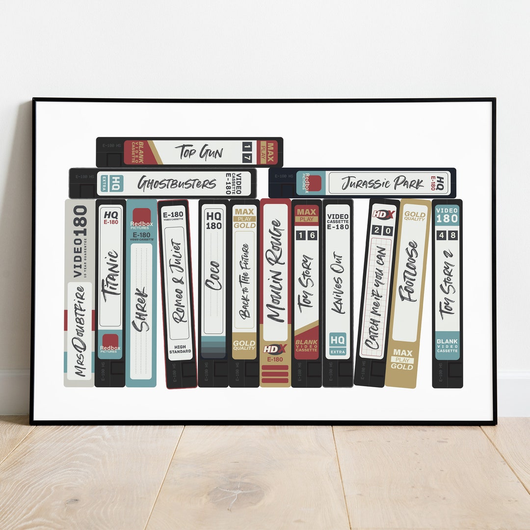 Personalised Landscape Video Tape Print, Retro Movie Poster, Custom ...