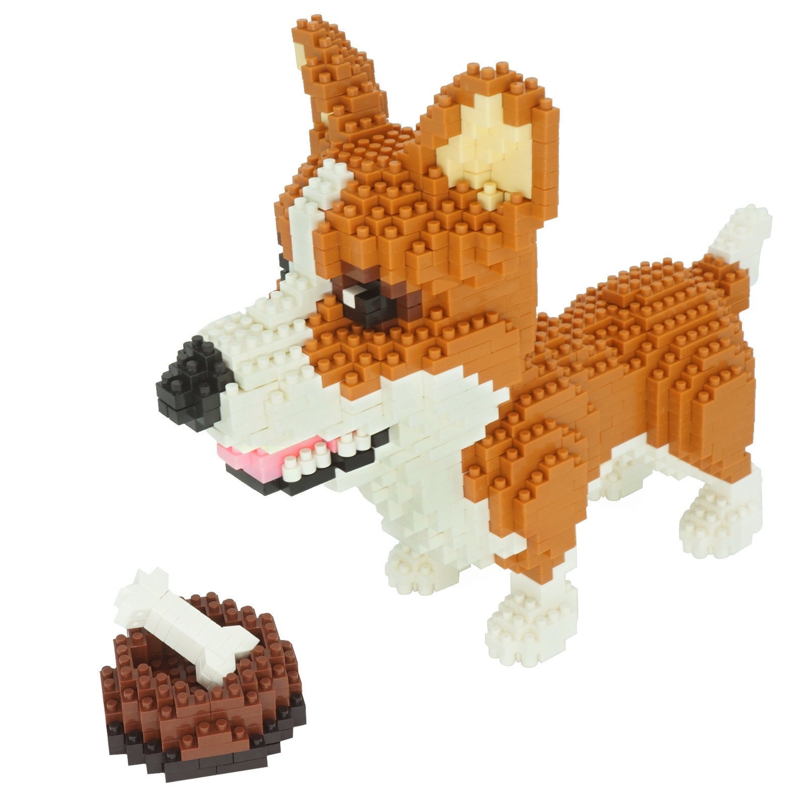 Corgi Dog and Bowl Mini Building Blocks Made of Micro Bricks - Etsy UK