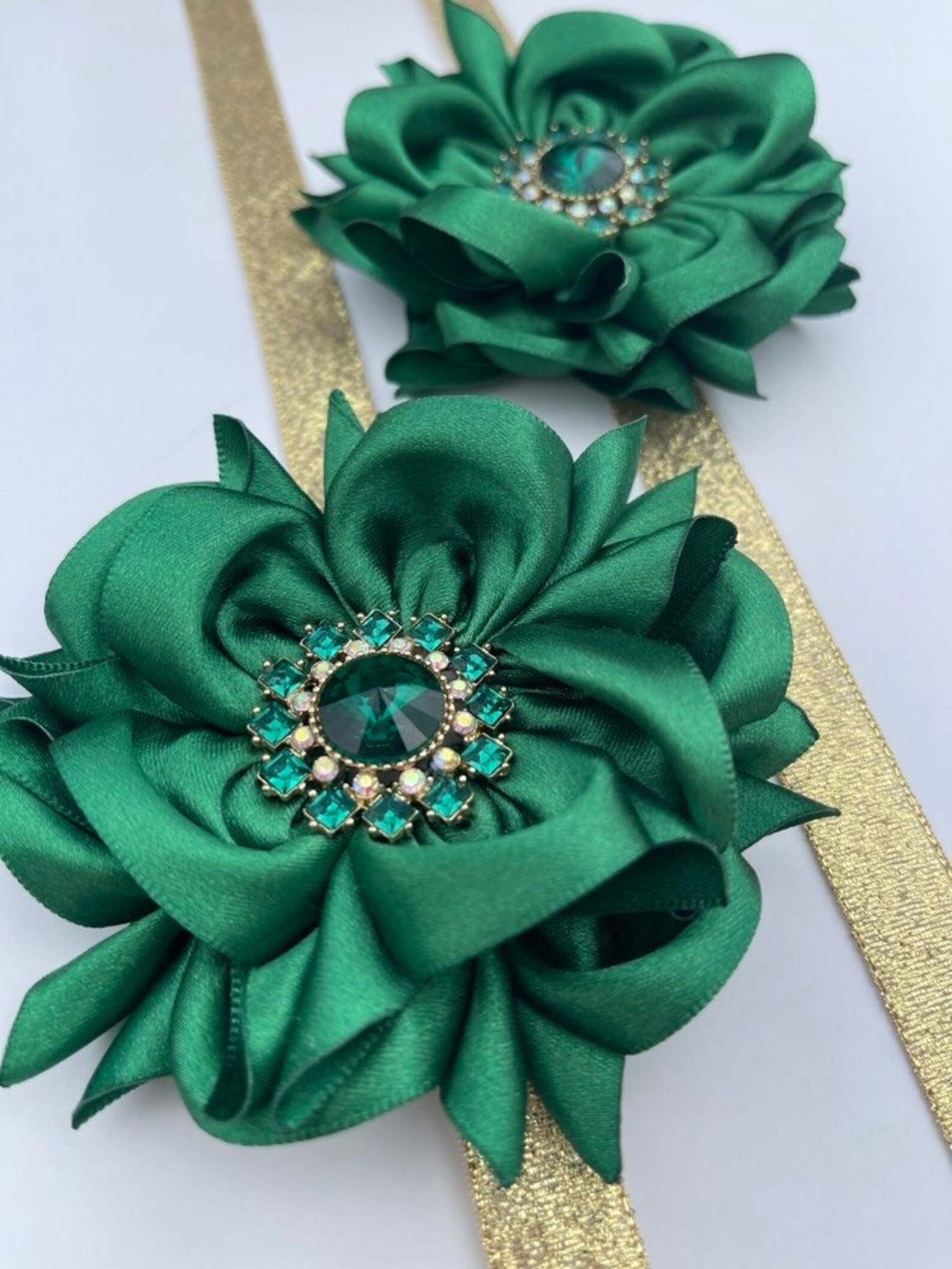 Emerald Green Henna Flower Hand Wraps- Set of 2 Flowers for Henna Night ...