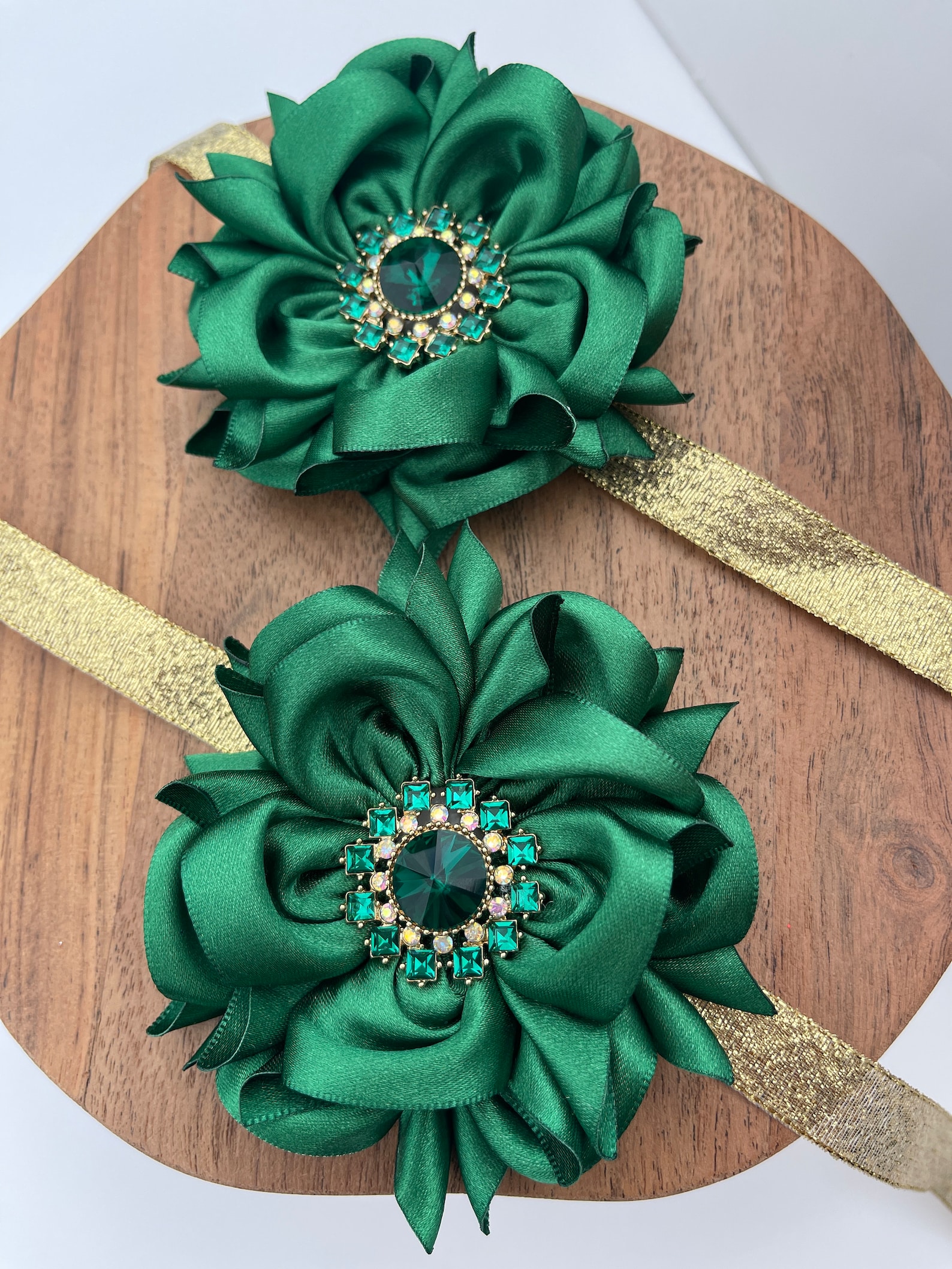 Emerald Green Henna Flower Hand Wraps- Set of 2 Flowers for Henna Night ...