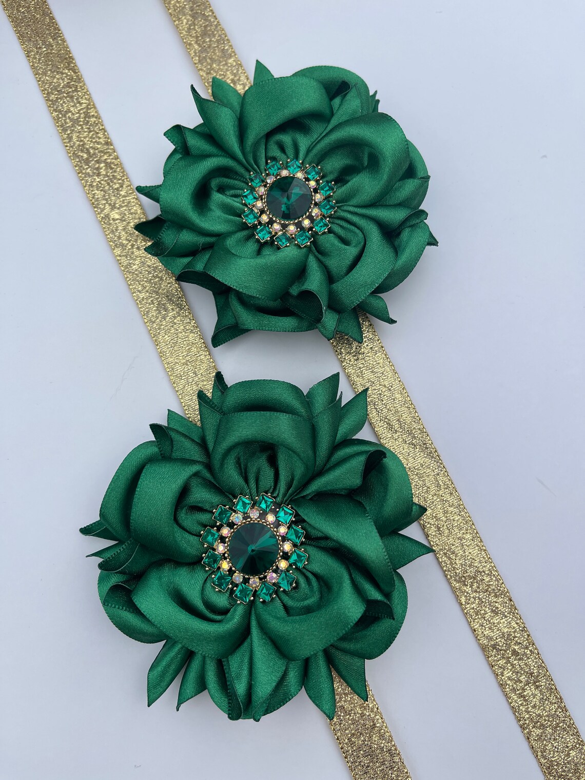 Emerald Green Henna Flower Hand Wraps- Set of 2 Flowers for Henna Night ...