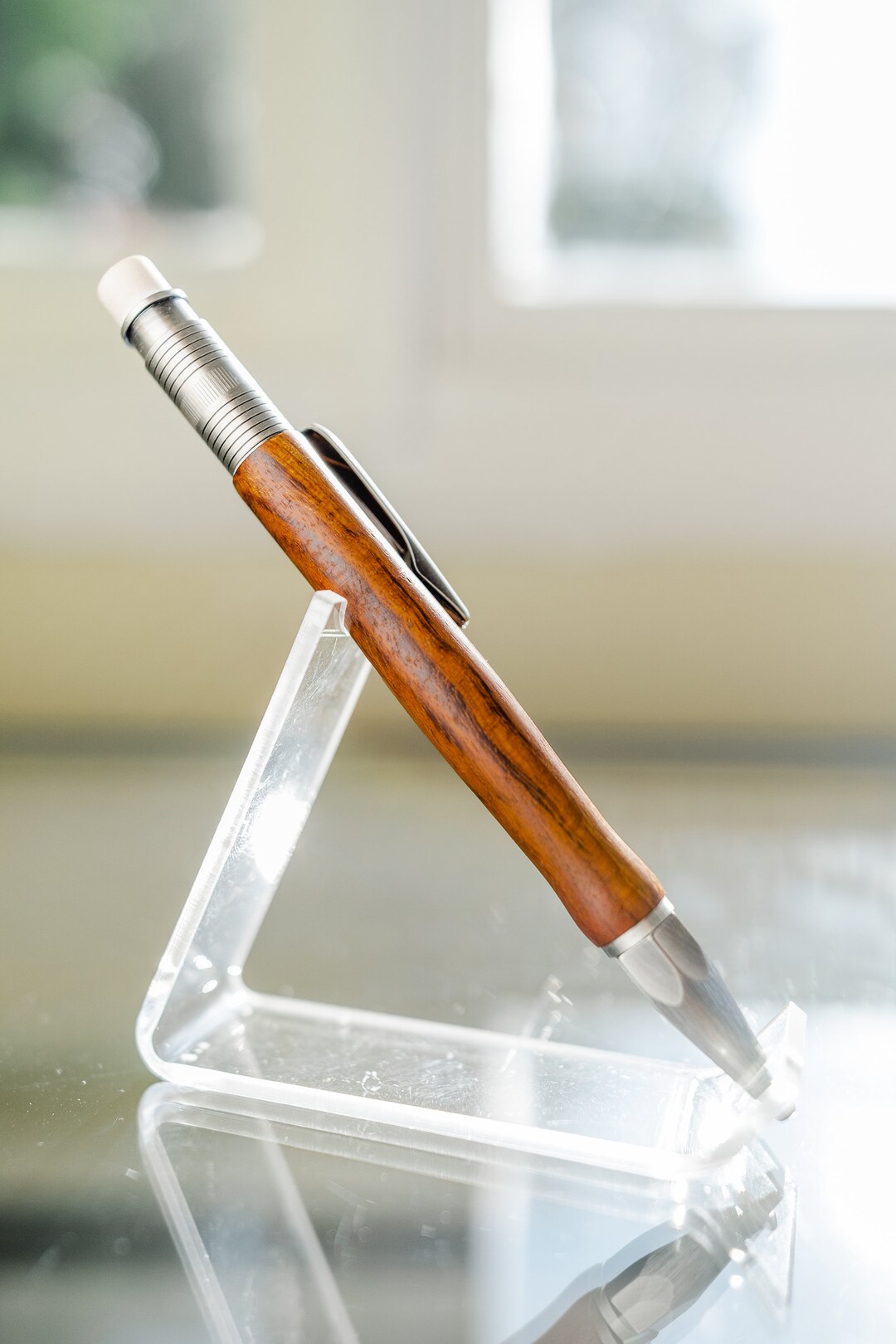 Goncalo Alves Wooden Mechanical Pencil, Wood Pencil Handmade, Natural ...