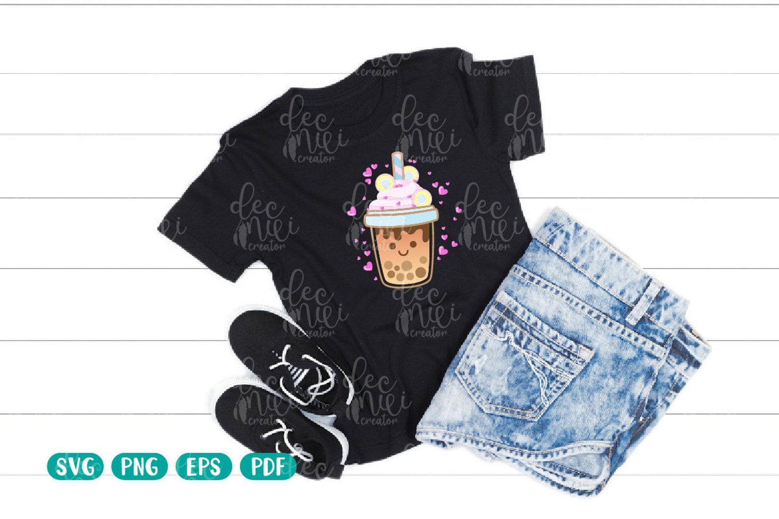 Sweet Bubble Tea With Love SVG Cut File, Cute Boba Tea, Milk Tea ...