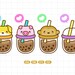 Animal Bubble Tea, Bubble Tea SVG Cut File, Cute Boba Tea, Milk Tea ...