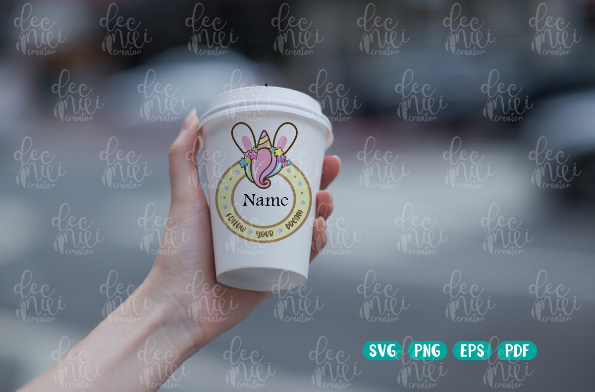 Unicorn Starbucks Cup Wrap: Logo Border SVG Bundle (digital Download ...