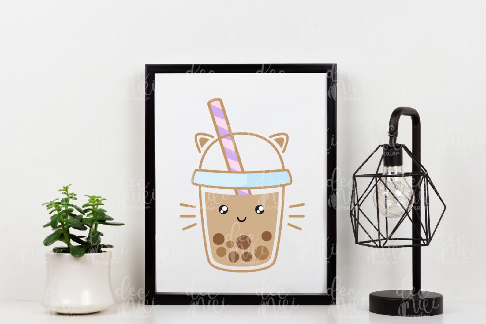 Cute Bubble Tea SVG Cut File Cute Boba Bubble Tea Milk Tea | Etsy
