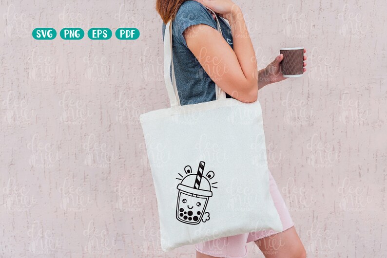 Cute Bubble Tea Bunny SVG Cut File Cute Boba Bubble Tea Milk - Etsy