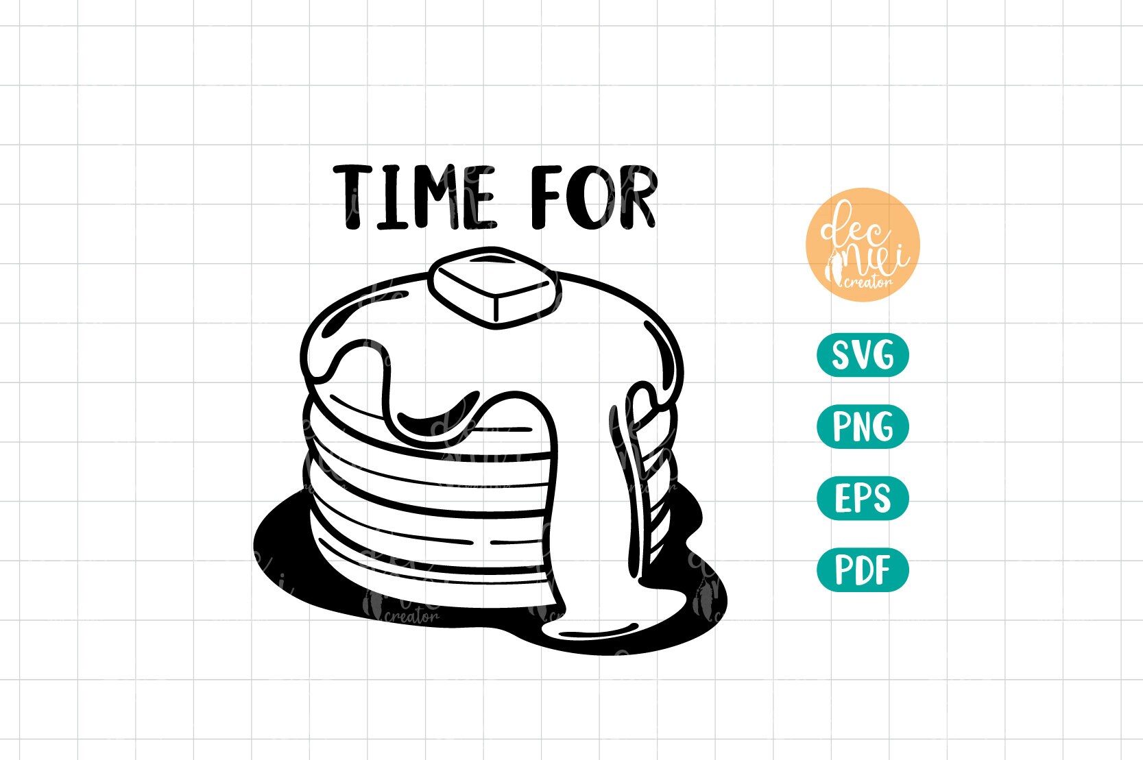 Time for Pancake Svg Pancake SVG Cut File Cute Pancake - Etsy UK