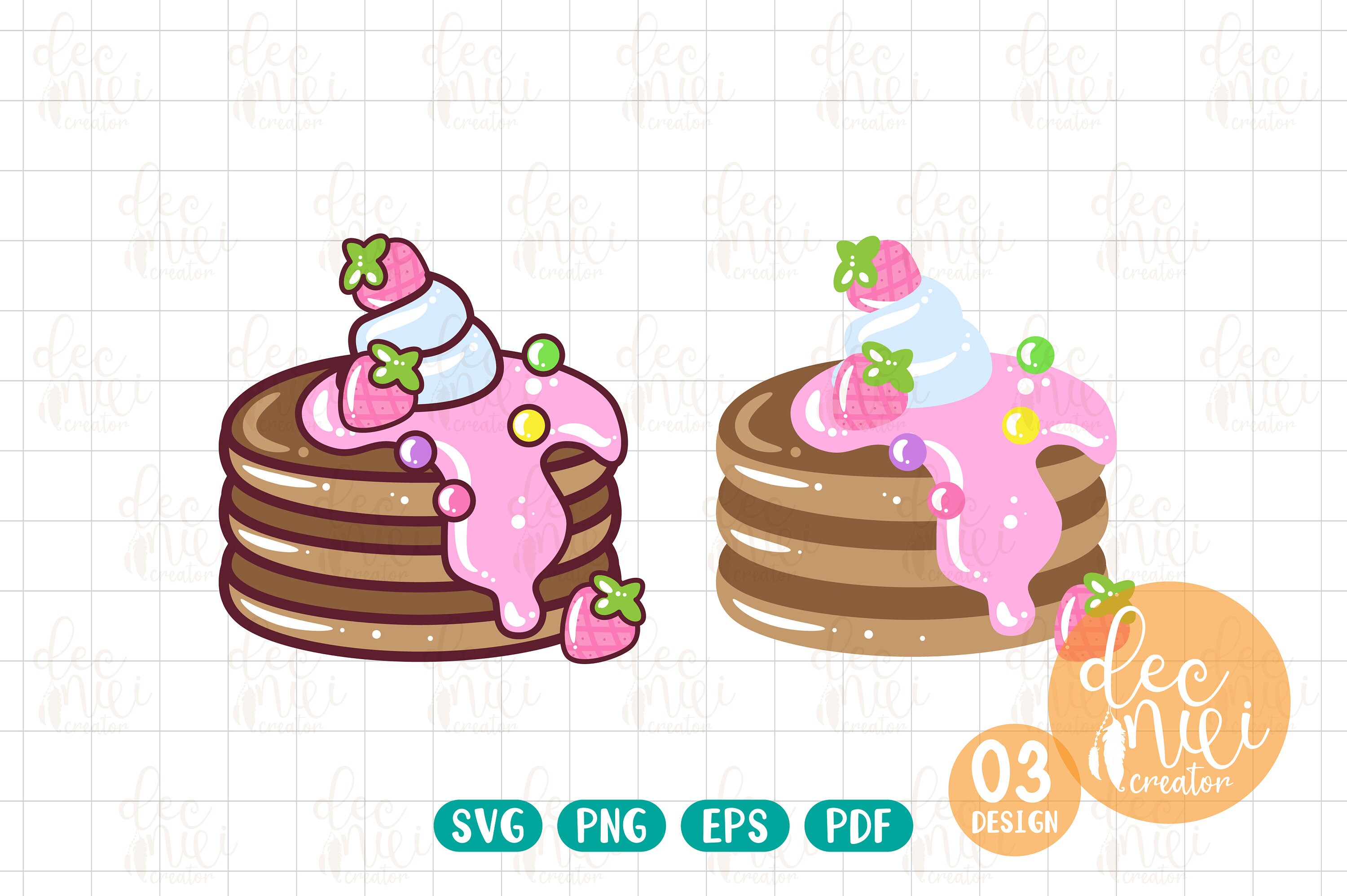 Pancake, Sweet Pancake Character Clipart, Pancake Svg - Etsy UK