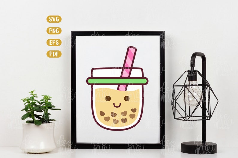 Bubble Tea Collection No. 02 SVG File Cute Boba Tea Milk - Etsy