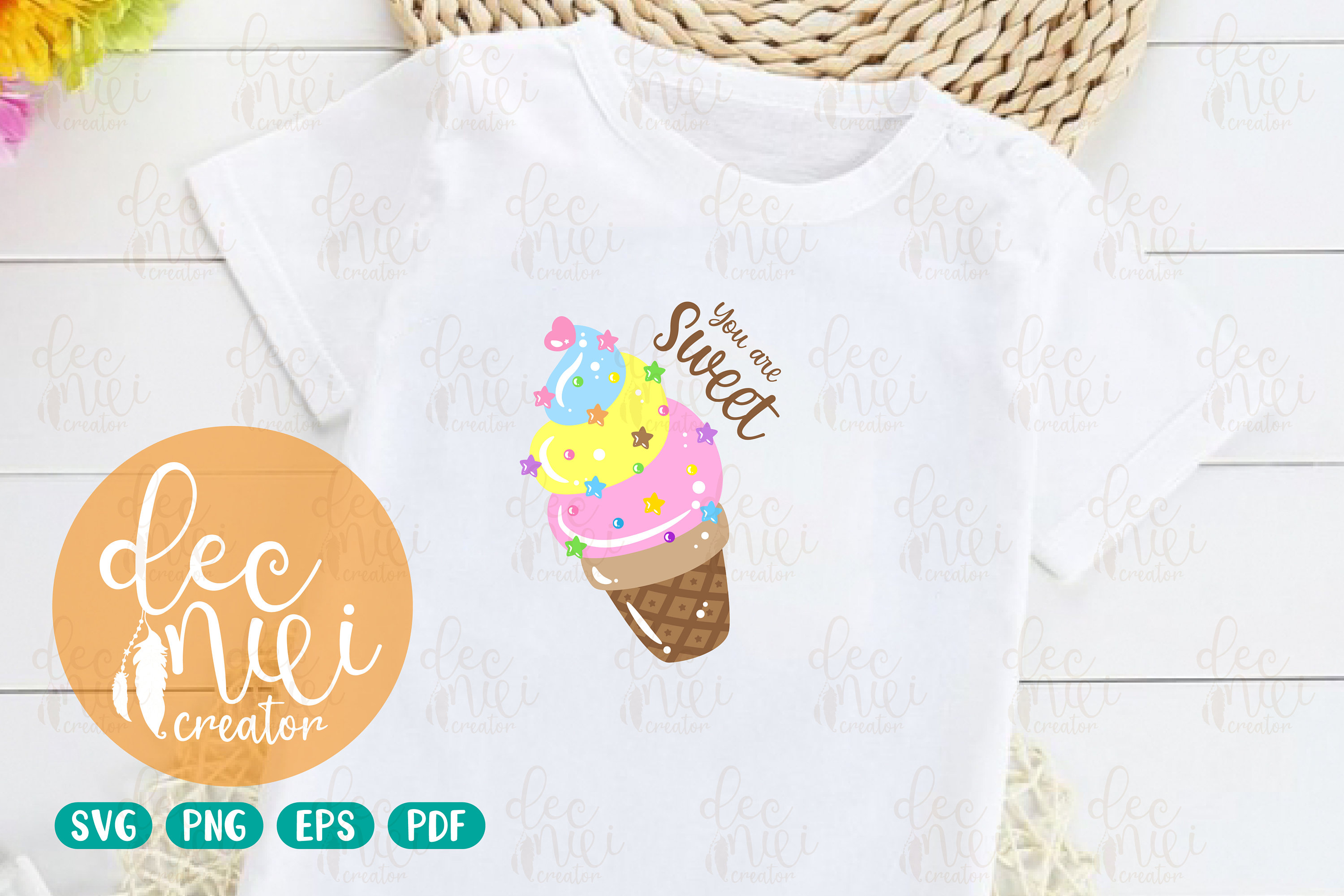 Ice Cream Sweet Clipart Digital File, Vector Design - Etsy