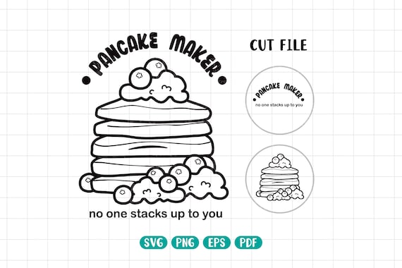 Pancake Maker SVG Cut File Cute Pancake Pancake Clipart eps | Etsy