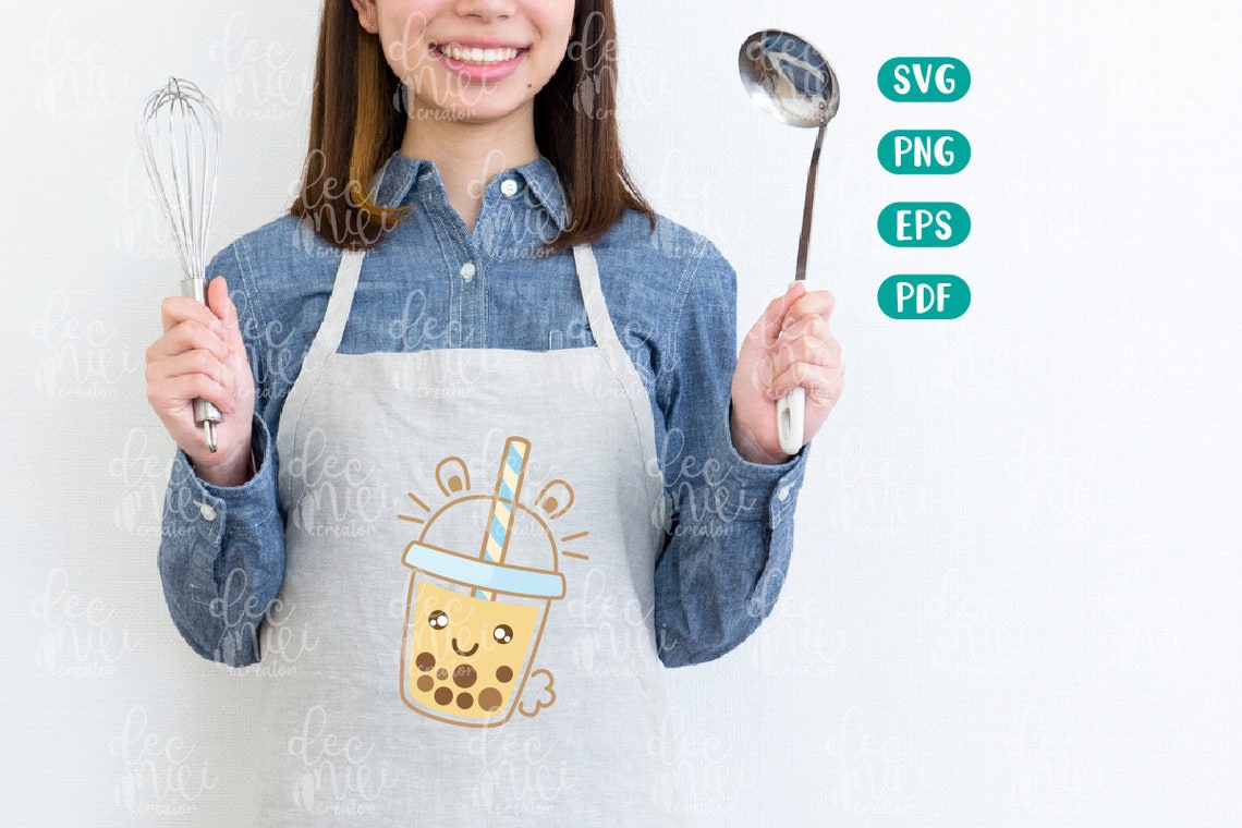 Cute Bubble Tea Bunny SVG Cut File Cute Boba Bubble Tea Milk - Etsy