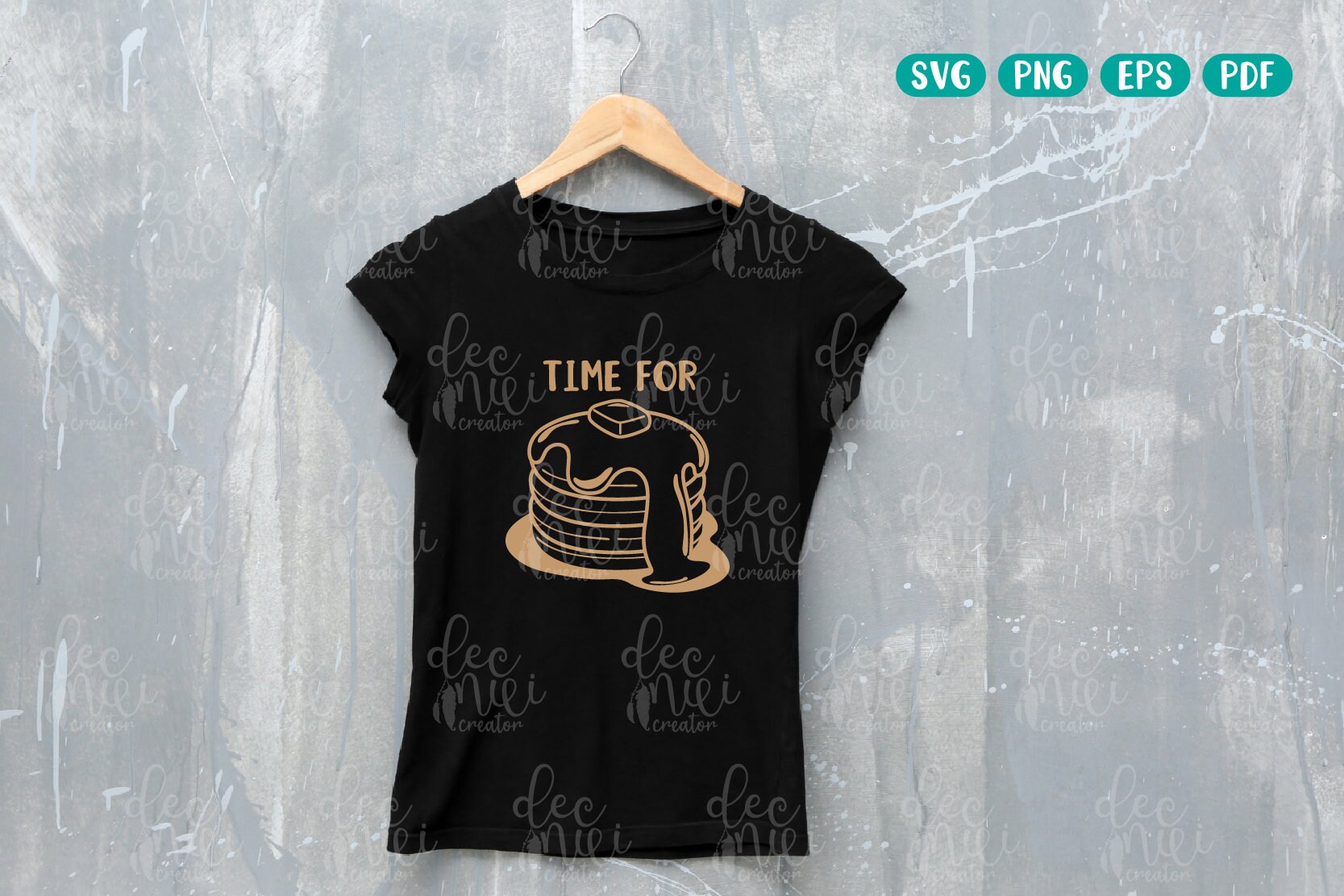 Pancake SVG Cut File, 'time For' Clipart (digital Download) - Etsy
