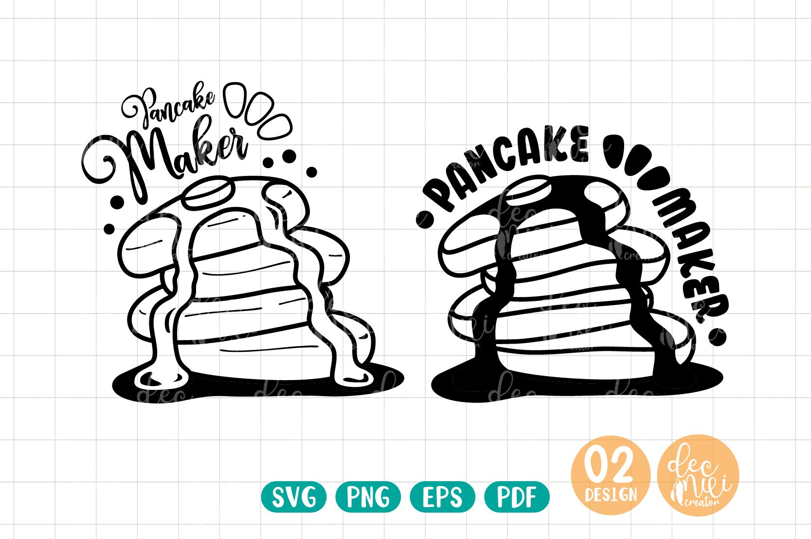 Pancake Maker SVG Cut File Cute Pancake Pancake Clipart - Etsy