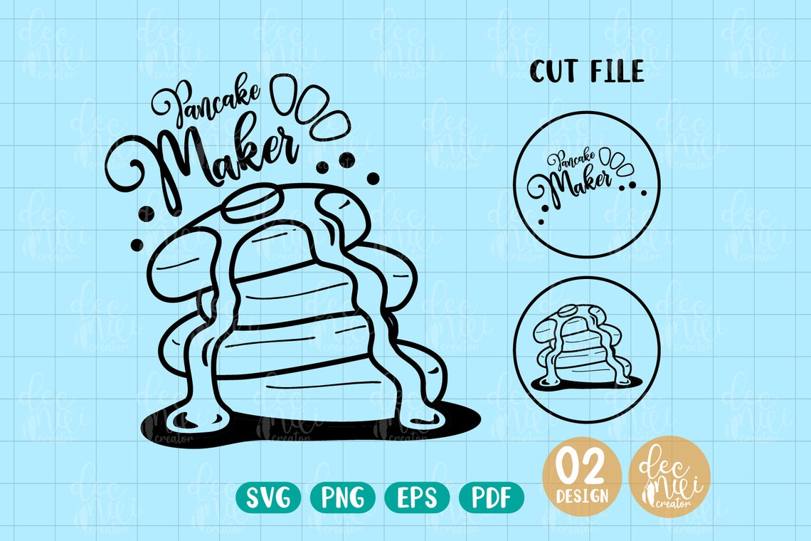 Pancake Maker SVG Cut File, Cute Clipart (instant Download) - Etsy