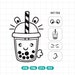 Cute Bubble Tea Bunny SVG Cut File Cute Boba Bubble Tea Milk - Etsy