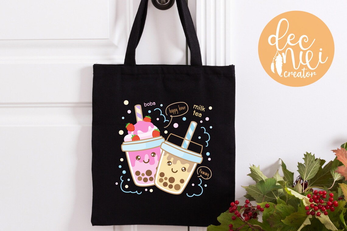 Sweet Bubble Tea SVG Cut File Cute Boba Tea Milk Tea Clipart - Etsy
