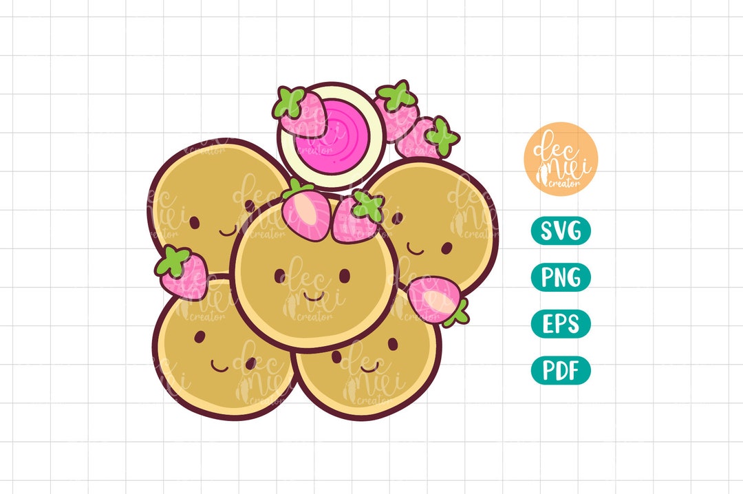 Pancakes SVG Cut File, Cute Pancake, Pancakes Clipart, Eps Png Pdf ...