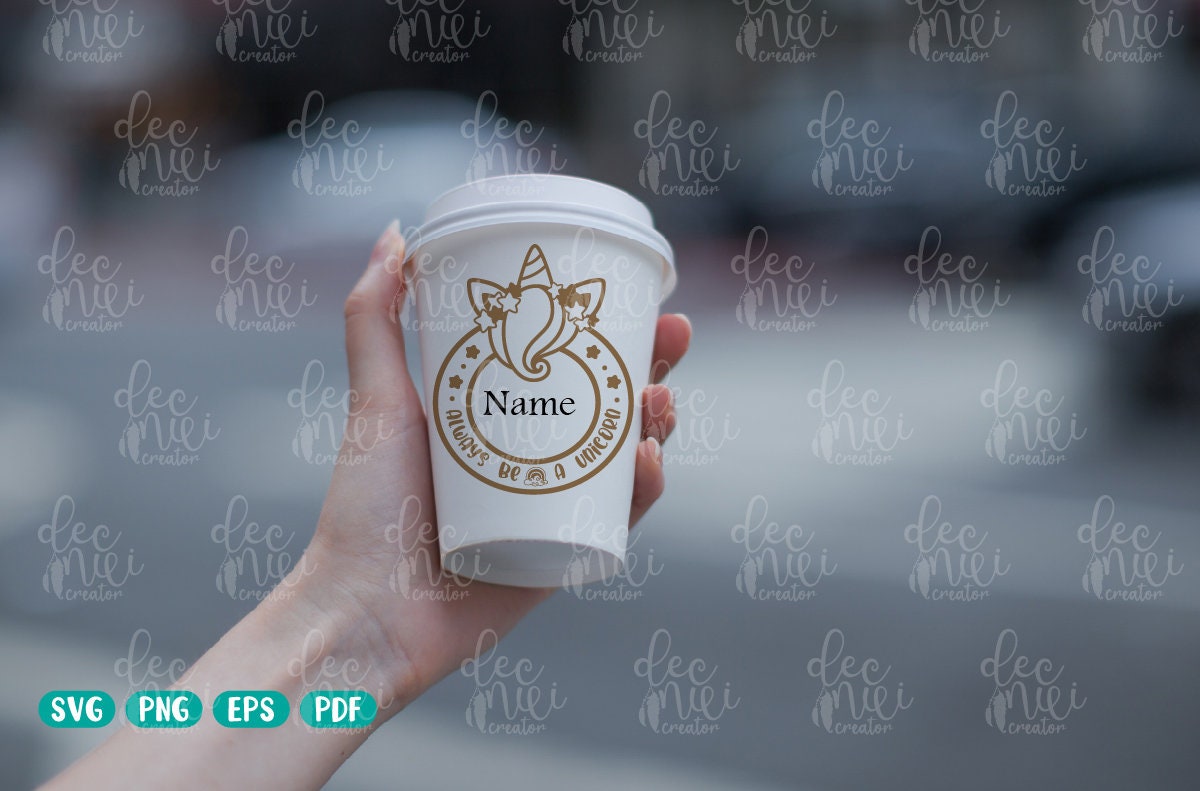 Unicorn Starbucks Cup Wrap: Logo Border SVG Bundle (digital Download ...