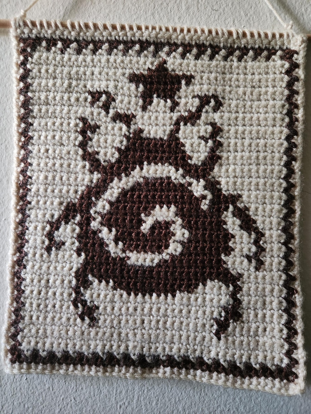 Spiral Bug and Star Crochet Tapestry Pattern- Insect Tapestry - Etsy