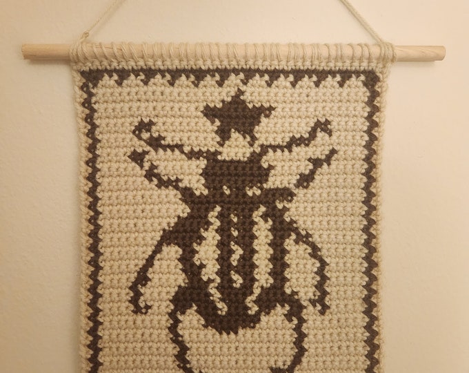 Spiral Bug and Star Crochet Tapestry Pattern- Insect Tapestry - Etsy Canada