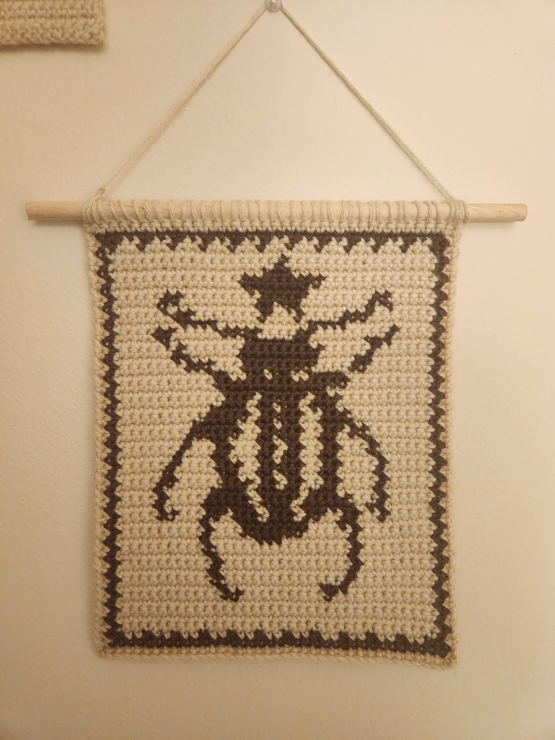 Beetle Bug and Star Crochet Tapestry Pattern- Insect Tapestry - Etsy