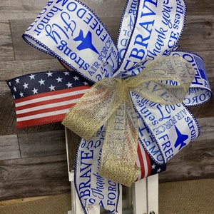 Air Force Military Bow for Wreath, Door Hanger, Stairs, Lantern ...